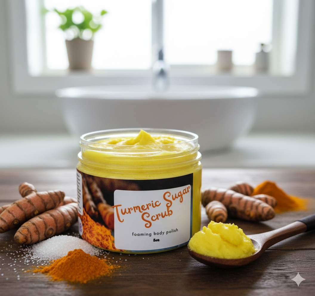 Turmeric Foaming Sugar Scrub – Bath N Body Bakery